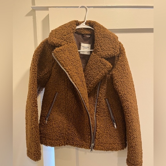 Abercrombie & Fitch | Jackets & Coats | Nwot Af Rust Boucle Sherpa Moto ...